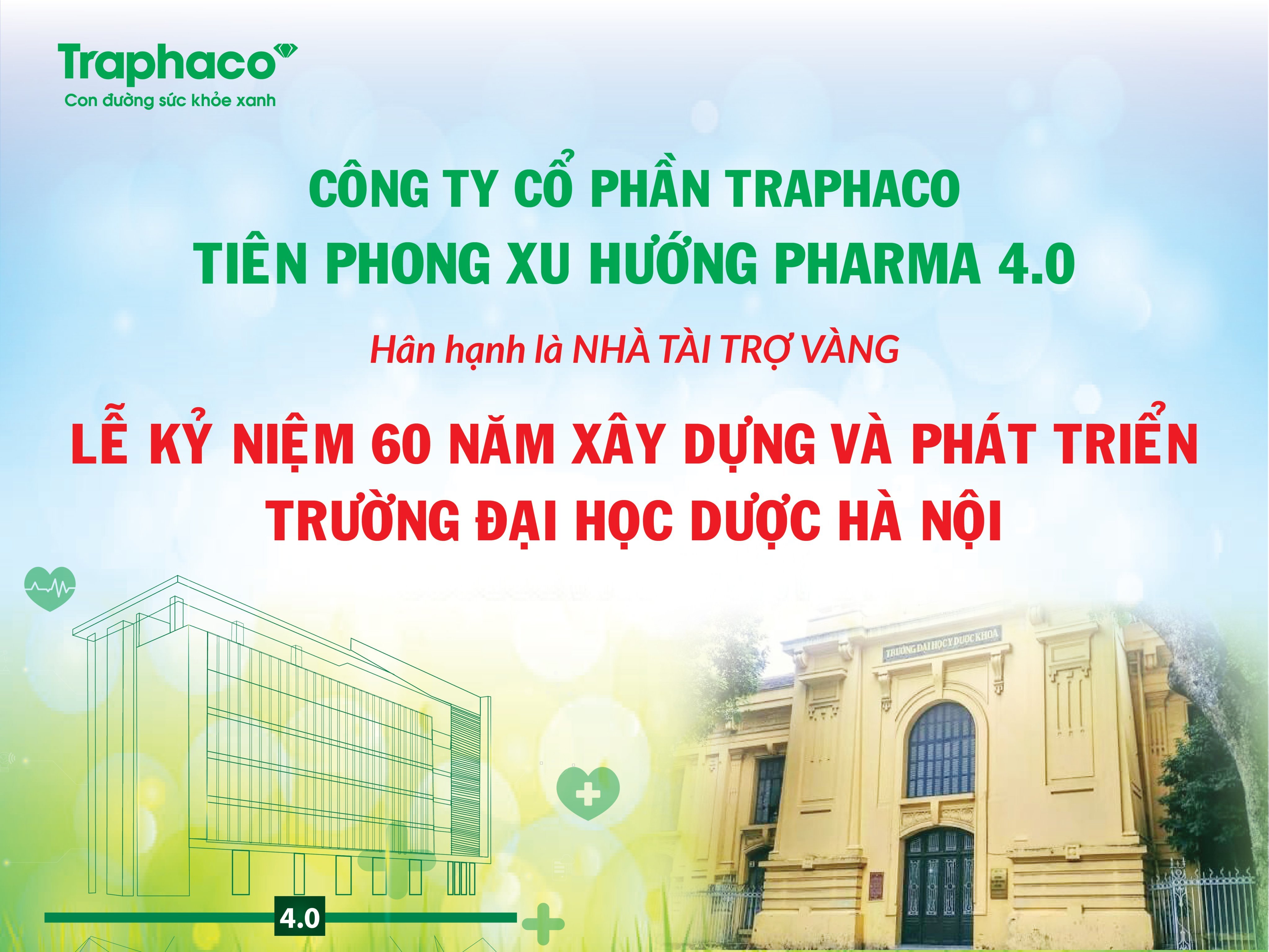 CÔNG TY TRAPHACO TRỞ THÀNH NHÀ TÀI TRỢ VÀNG LỄ KỶ NIỆM 60 NĂM XÂY DỰNG ...